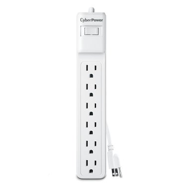 CyberPower® 6-AC Outlet Essential Series Surge Protector Power Strip, 2 ...