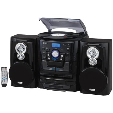 JENSEN® 10-Watt 3-Speed Belt-Drive Manual Turntable with External ...