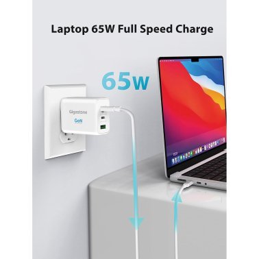 Gigastone® 65-Watt PD 3.0 3-Port GaN Fast Charging USB Adapter