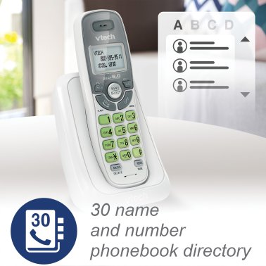 VTech® 1-Handset DECT 6.0 Cordless Phone System for Landline, Caller ID ...