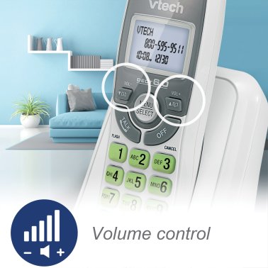 VTech® 1-Handset DECT 6.0 Cordless Phone System for Landline, Caller ID ...
