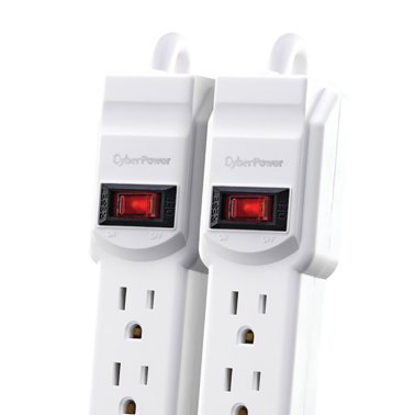 CyberPower® Power Strip, 6 Outlets, 2-Ft. Cord, MP1044NN, 2 Pack