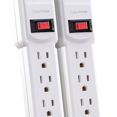 CyberPower® Power Strip, 6 Outlets, 2-Ft. Cord, MP1044NN, 2 Pack