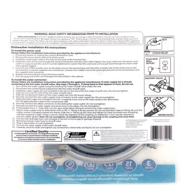 Certified Appliance Accessories® Dishwasher Installation Kit with ...