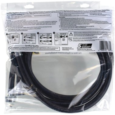 Certified Appliance Accessories® 2 pk Black EPDM Washing Machine Hoses, 5ft