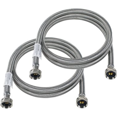 Certified Appliance Accessories® 2 pk Braided Stainless Steel Washing ...