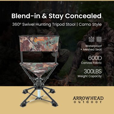 Arrowhead Outdoor® 360°-Swiveling Compact Hunting Blind and Fishing ...