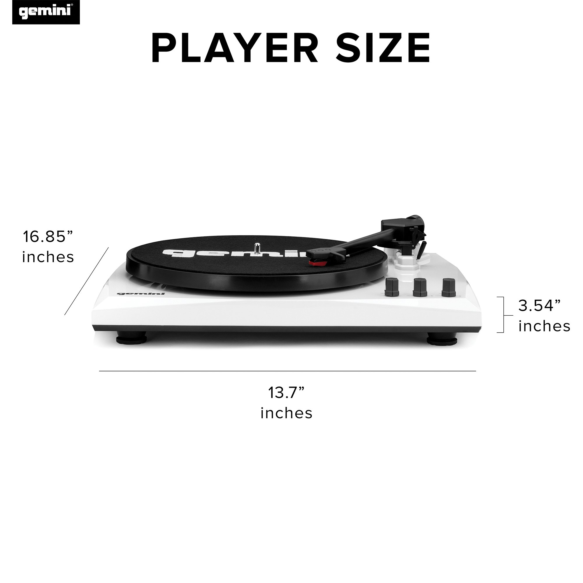 Gemini® TT-900B Belt-Drive 3-Speed Turntable System with Bluetooth® and ...